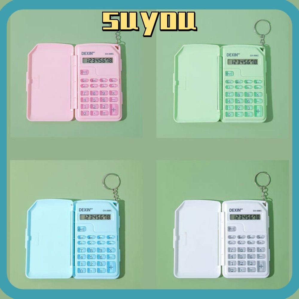 SUYO Flip Cover Calculator, 8-Digit Plastic Mini Calculator, Durable ...