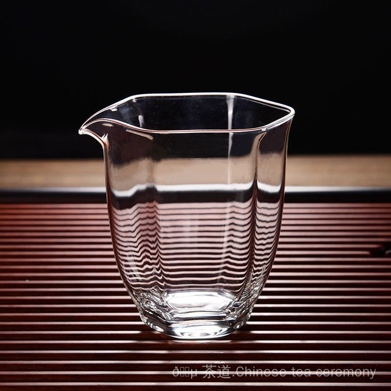 Fair Cup Kung Fu Tea Set Thickened High Transparent Glass Hexagonal Tea ...