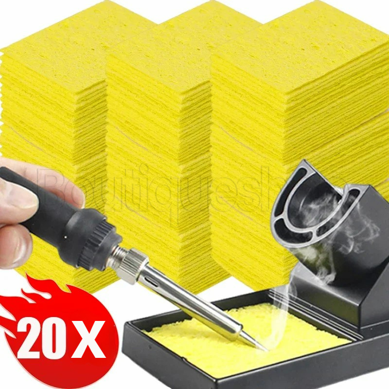 20/5Pcs Solder Iron Tip Cleaning Sponge - Welding Clean Pads - Electric ...