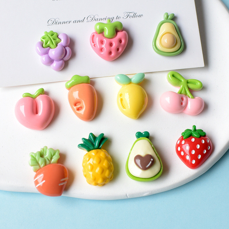 1pcs Cute Avocado Lemon Carrot Fruit crocs charms accessories jibbitz ...