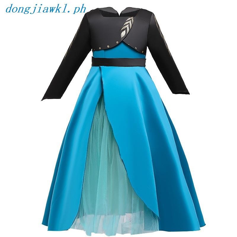 Frozen Anna Princess Dress For Kids Girl Snow Queen Anna Print Princess ...