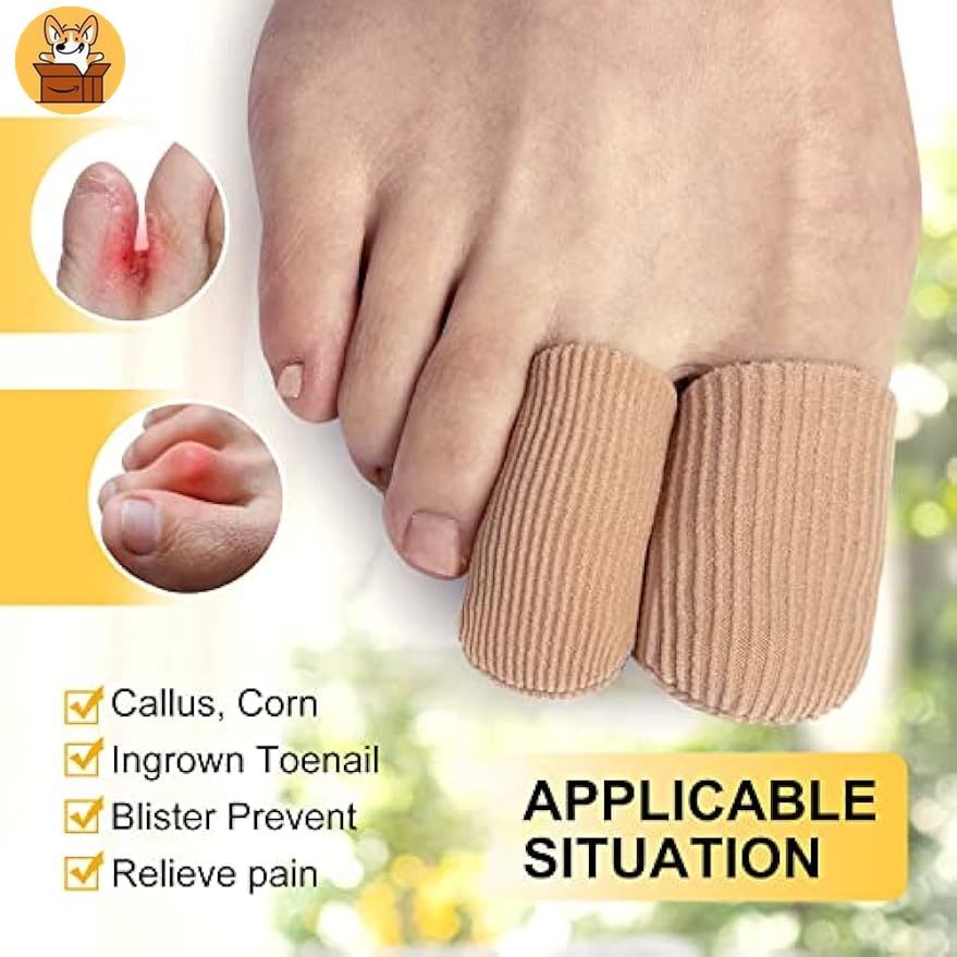 【Am-az】1PC Toe Protectors Silicone Toe Caps Closed Toe Surface Fabric ...