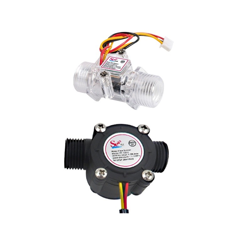 YF-S201 water flow sensor DN15 Hall flowmeter 4 points flow sensor G1/2 ...