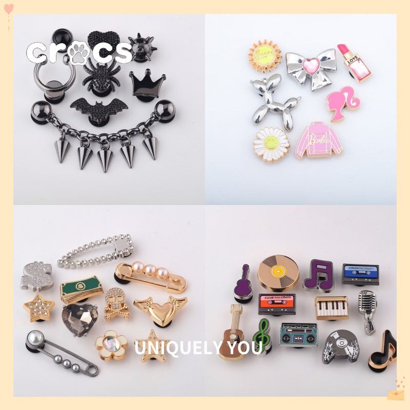 Crocs Jibbitz Metal Spider Bat Shoe Buckle Metal Music Guitar Shoe ...