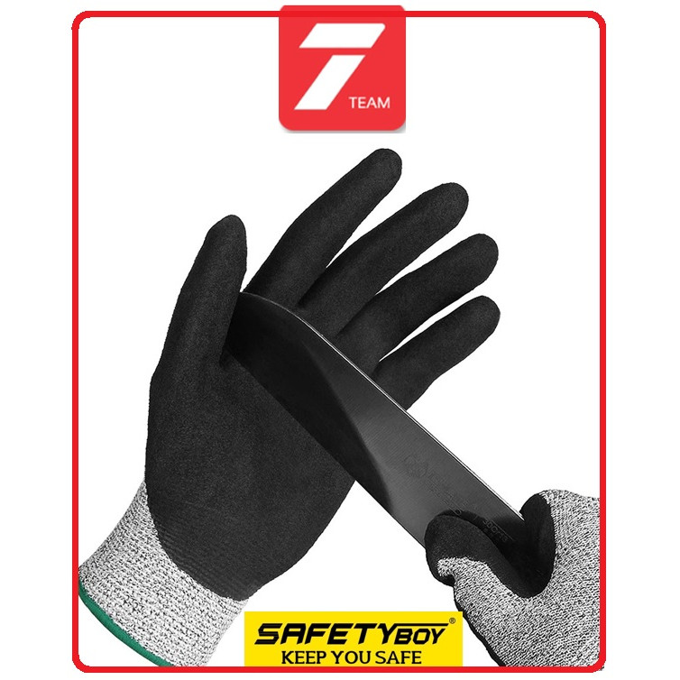 Cut Resistant Gloves Level lPU palm glove l high cut resistance glove l ...