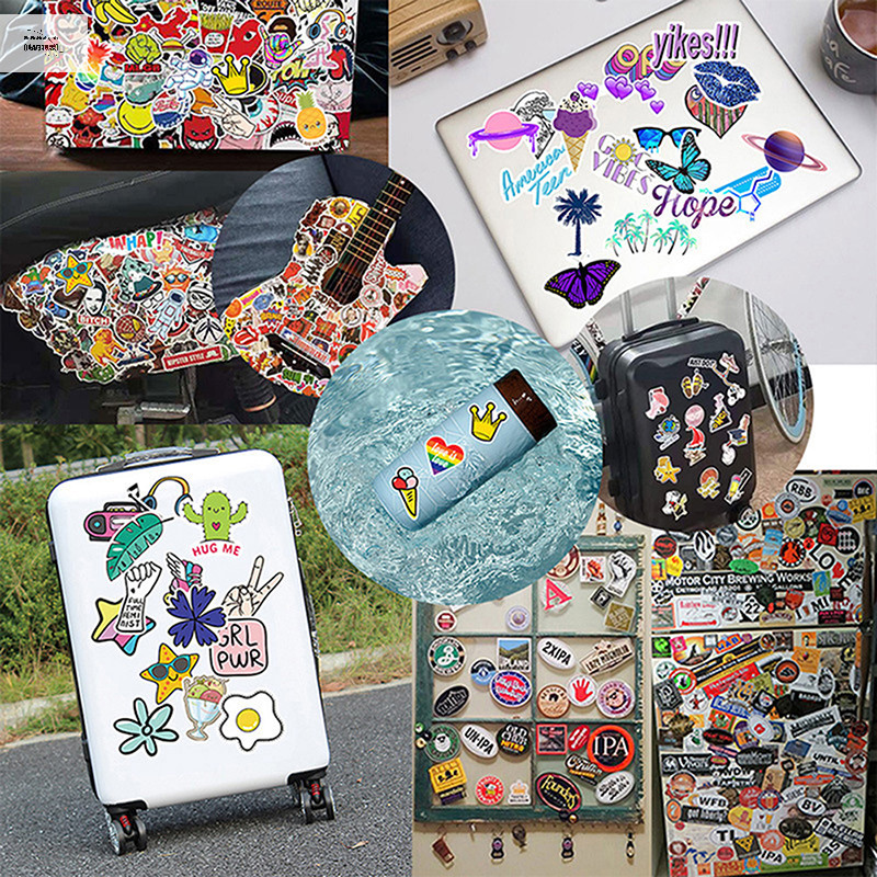 GoGo 50Pcs Bohemian Inspirational Cartoon Graffiti Sticker Car Guitar ...