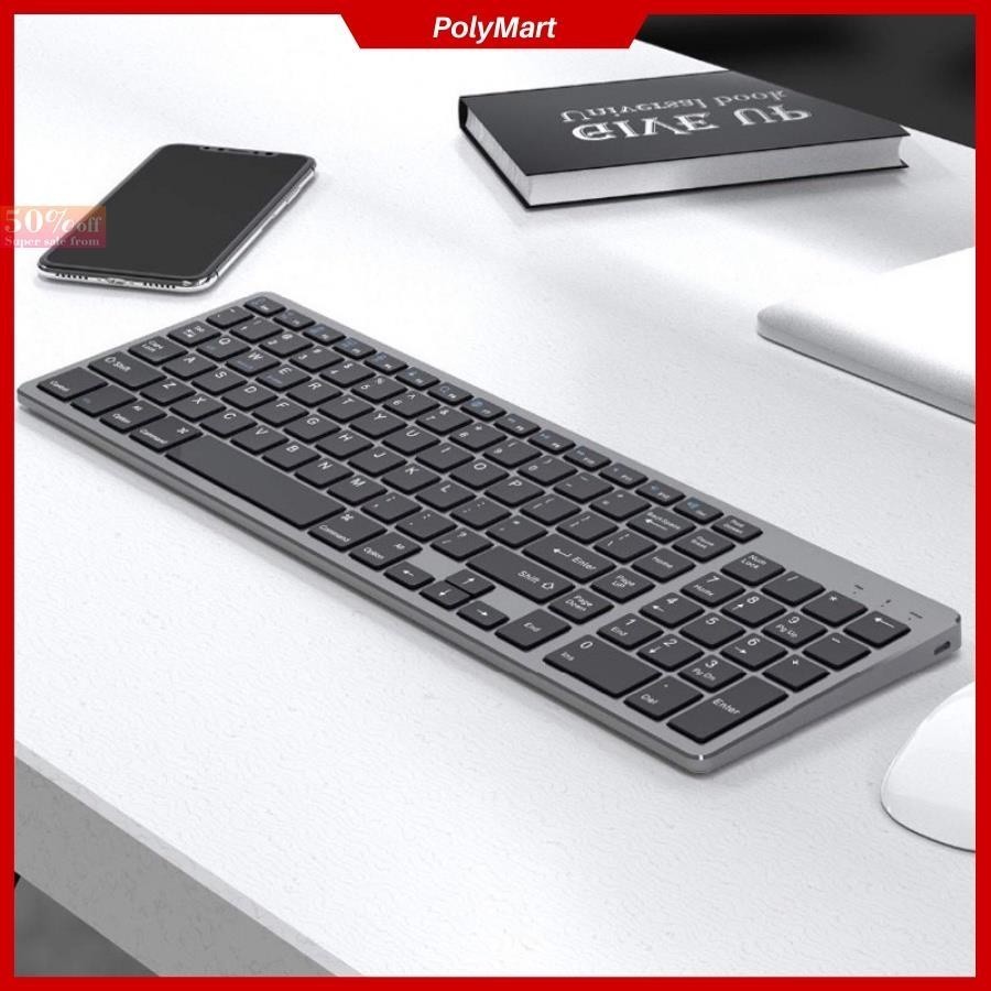 COD/┋Dual Mode Full Wireless Keyboard Rechargeable Thin Keyboard 2.4 ...