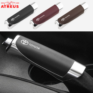Toyota Leather Car Hand Brake Cover Protector Handbrake Anti Slip Decor ...