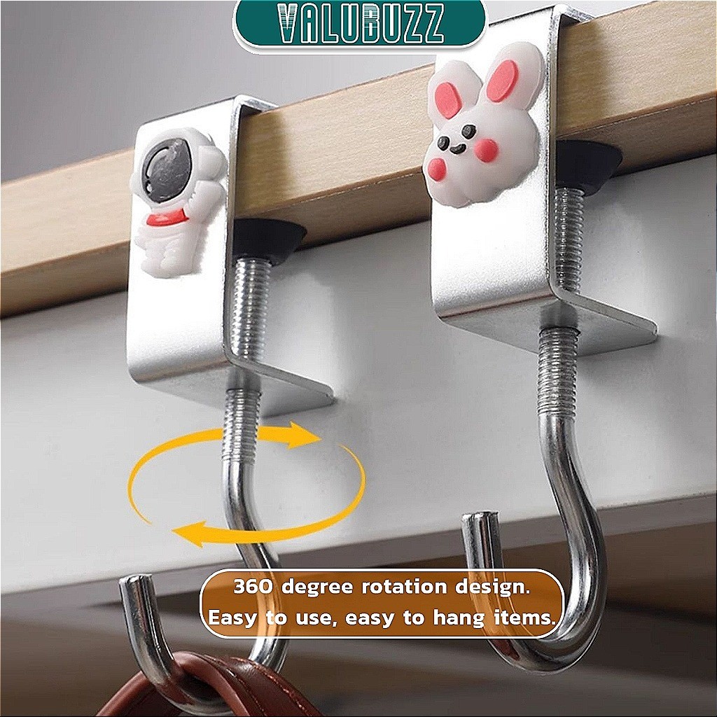 VLB Portable Metal Hook Table Hook Multifunction Hooks with Cartoon ...