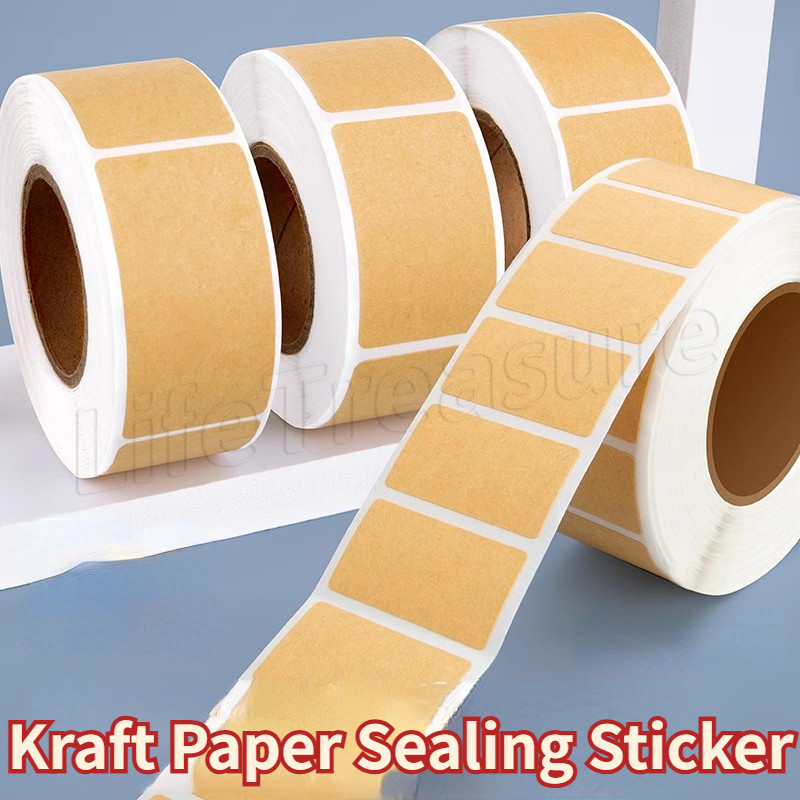 [ Featured ] 800Pcs Kraft Paper Sealing Sticker - Presents Tags Decor ...
