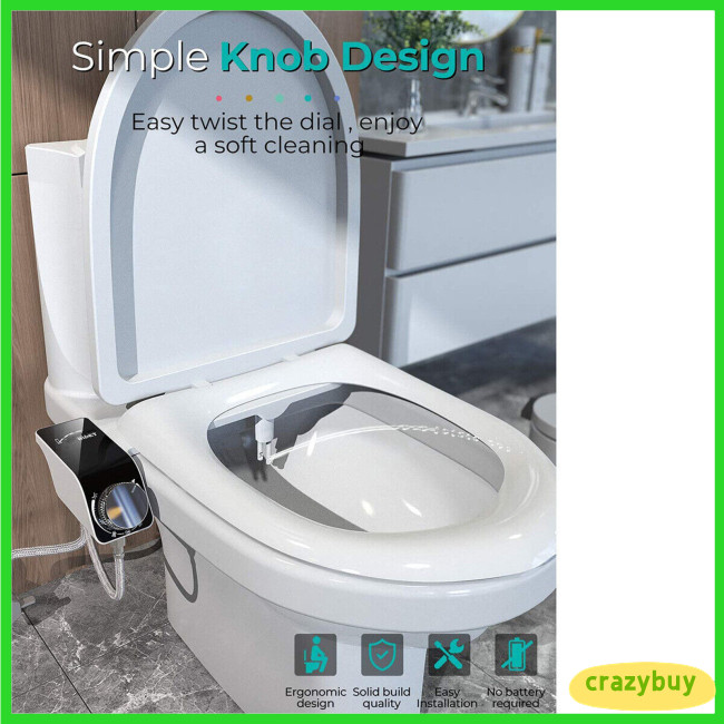 CR Hot And Cold Bidet Attachment For Toilet Non-Electric Adjustable ...