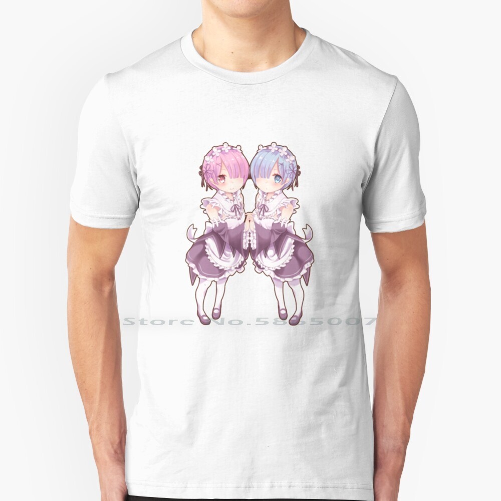 Re Zero Rem And Ram T Shirt 100% Cotton Rin Tohsaka Fate Apocrypha Fate Zero Japanese Fate Grand ...