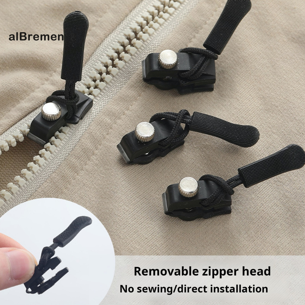 (New) Zipper Pull Replacement 9 Pcs Universal Zipper Puller Set Easy No ...