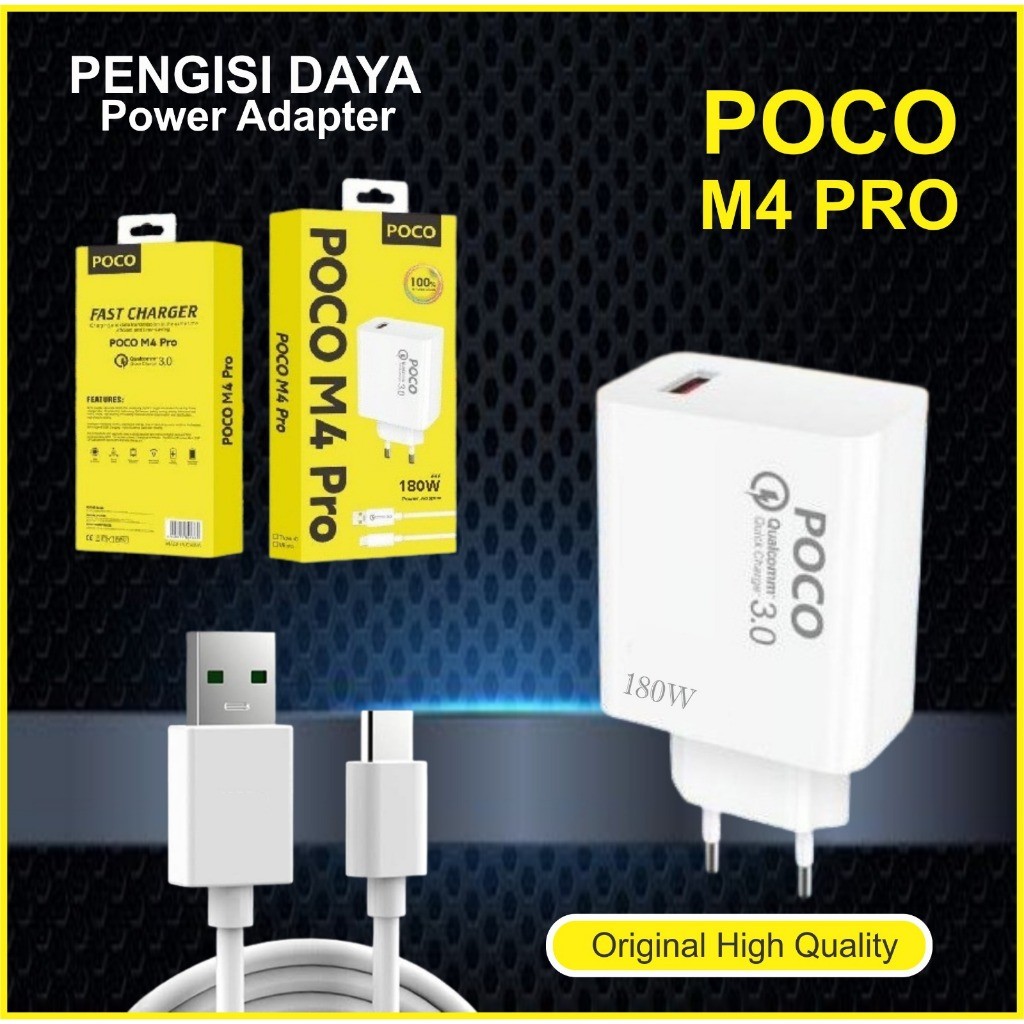 Charger Fast Charging Type C & Micro POCO M4 180W Original Product ...
