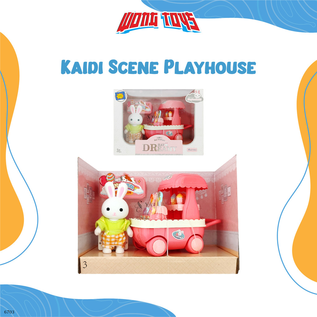 Kaidi Scene Playhouse (6703) - Yasini Candy Truck Rabbit Doll Figure ...