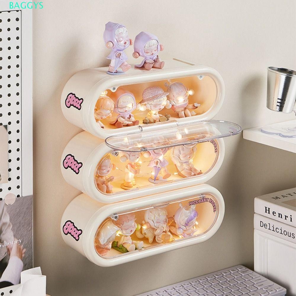 BAGGYS Figures Display Rack, Wall Mounted Transparent Acrylic Display ...