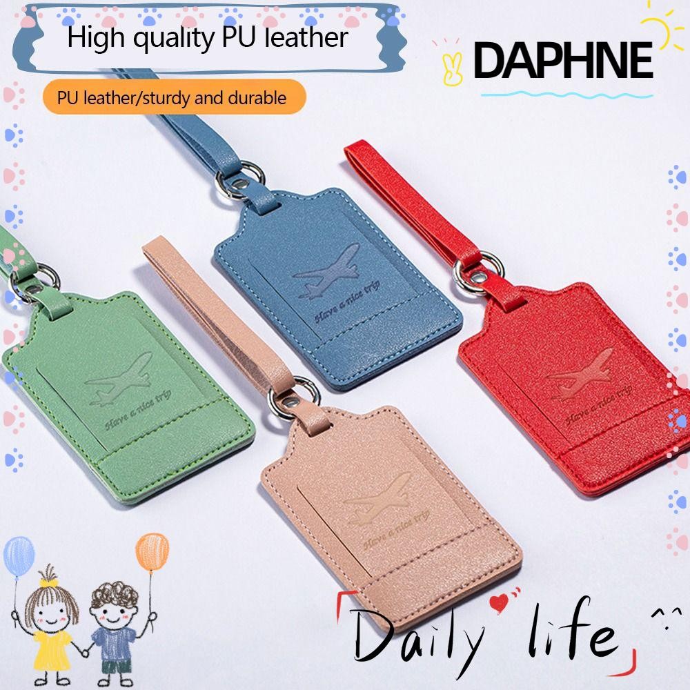 DAPHNE Luggage Tags, PU Leather Portable Suitcase Address Label, High ...
