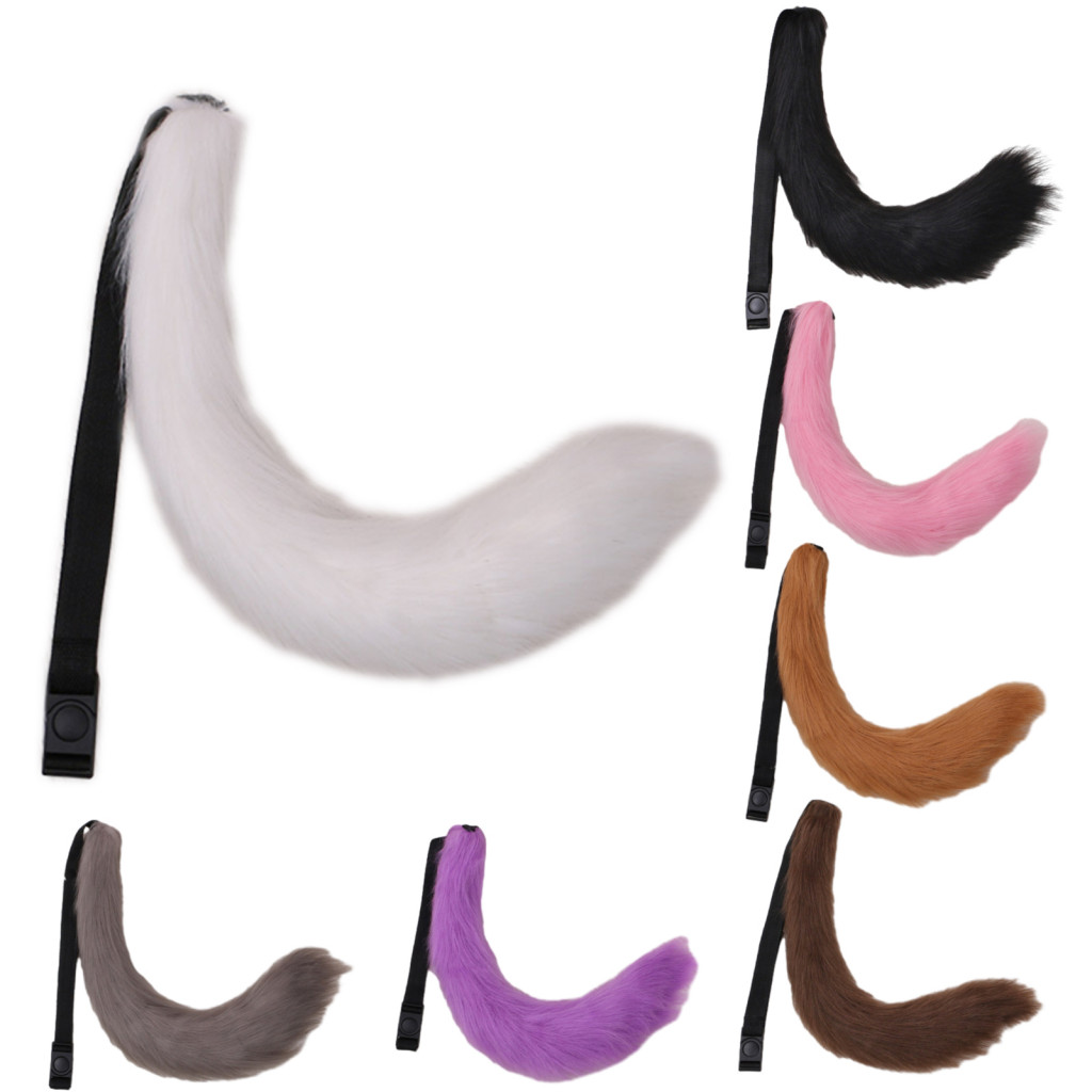 【Ready stock】 Fake Fox Tail Fluffy Faux Fur Fox Tail Soft Plush ...