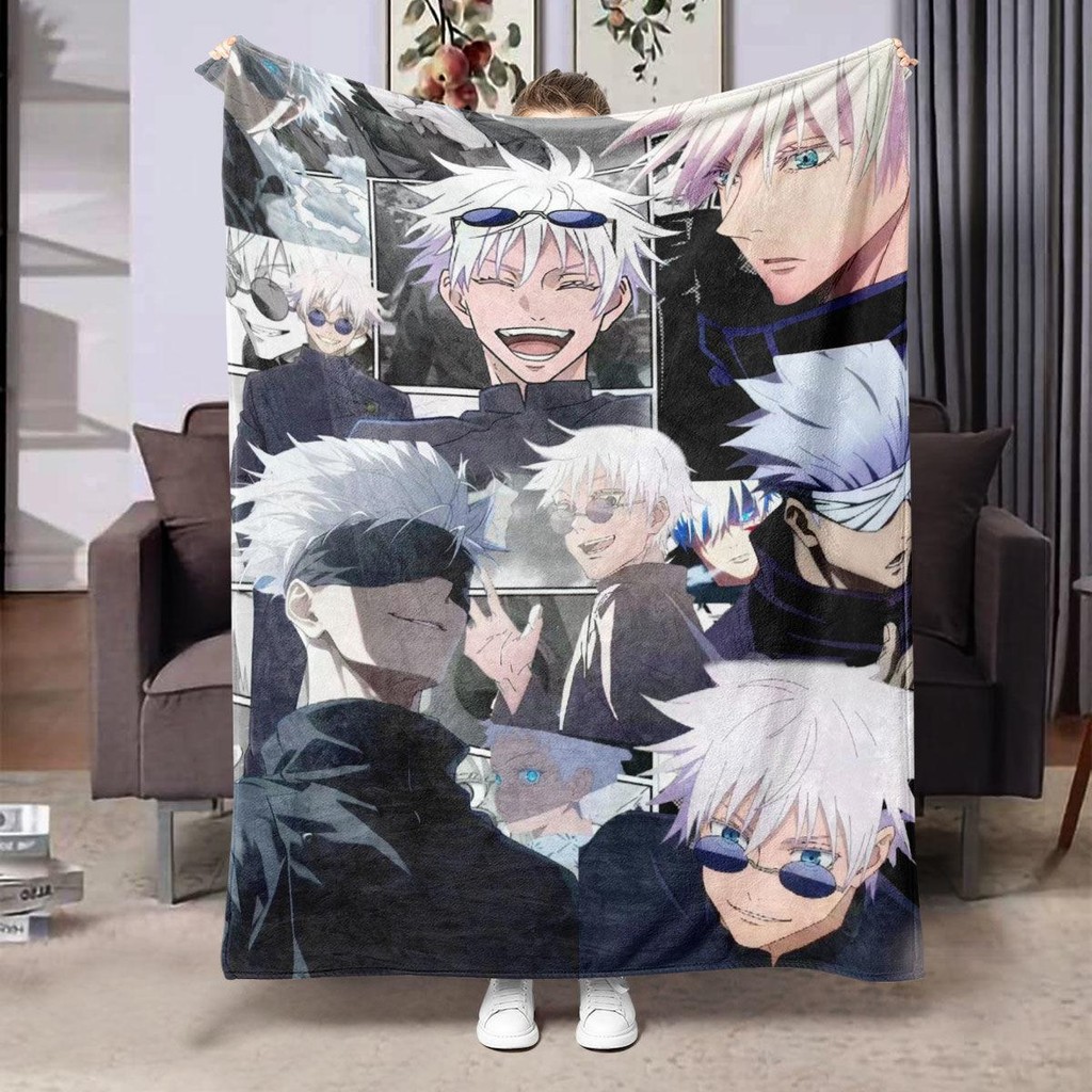 Throw Blanket Jujutsu Kaisen Satoru Gojo for Anime Fans Customized ...