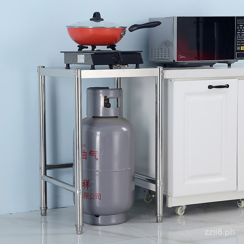 Single-Layer Gas Cylinder Kitchen Stainless Steel Storage Rack Square ...