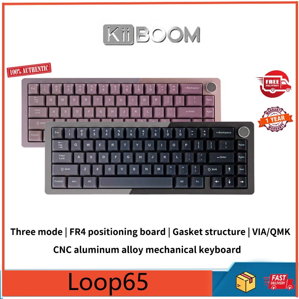 Kiiboom Loop65 three mode customized aluminum alloy mechanical keyboard ...