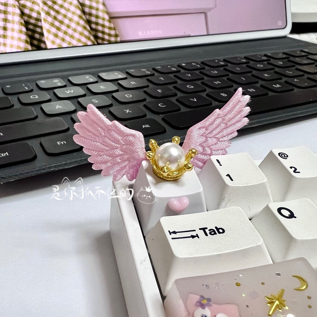 New Product Angel Wings Keycap Beautiful Girl Cross Axis Mechanical ...