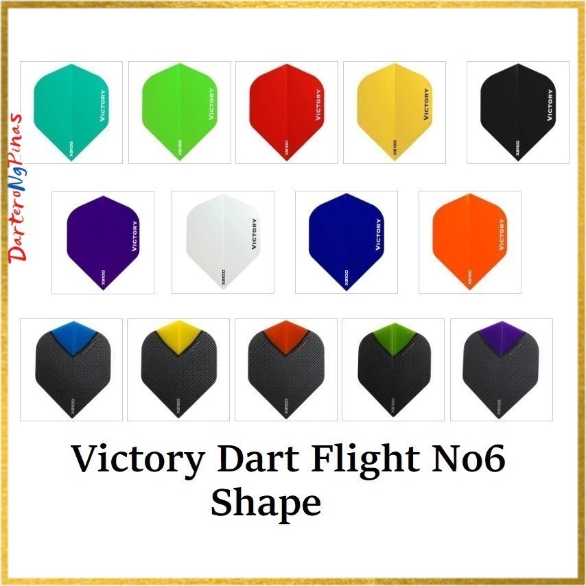 Victory Colors Dart Flights 100 micron no6 shape extra strong 3pcs ...