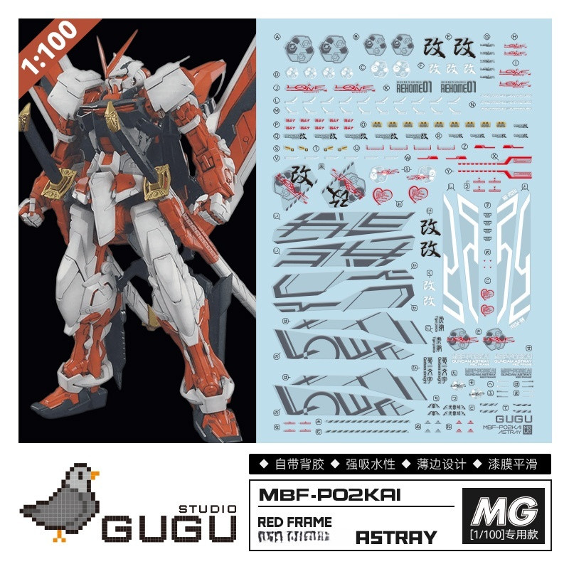 GUGU M129 MG 1/100 Astray Red Frame Water Slide Decal | Shopee Philippines