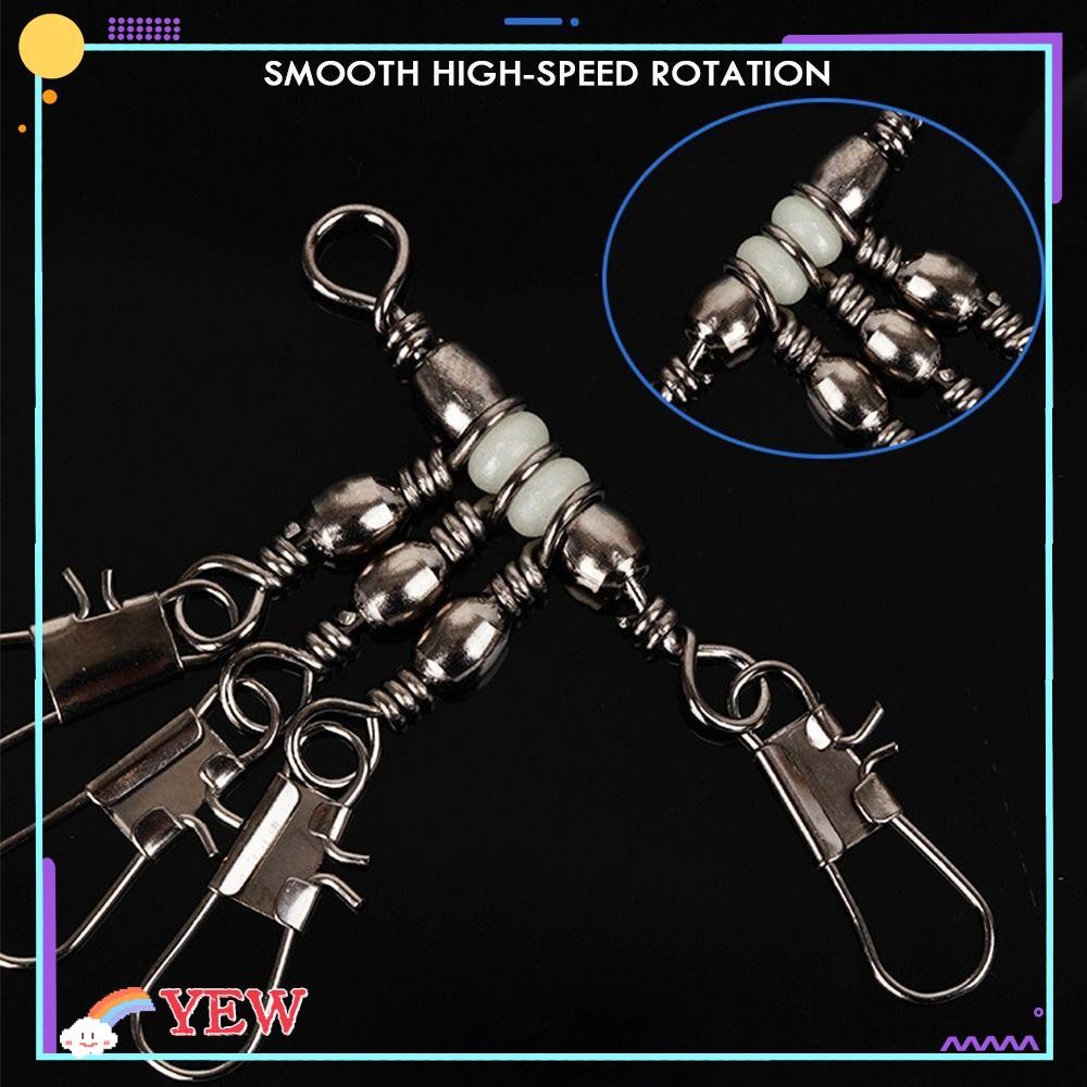 YEW Fishing Snap Connector with Pin, 3-Way Stainless Steel Rolling ...