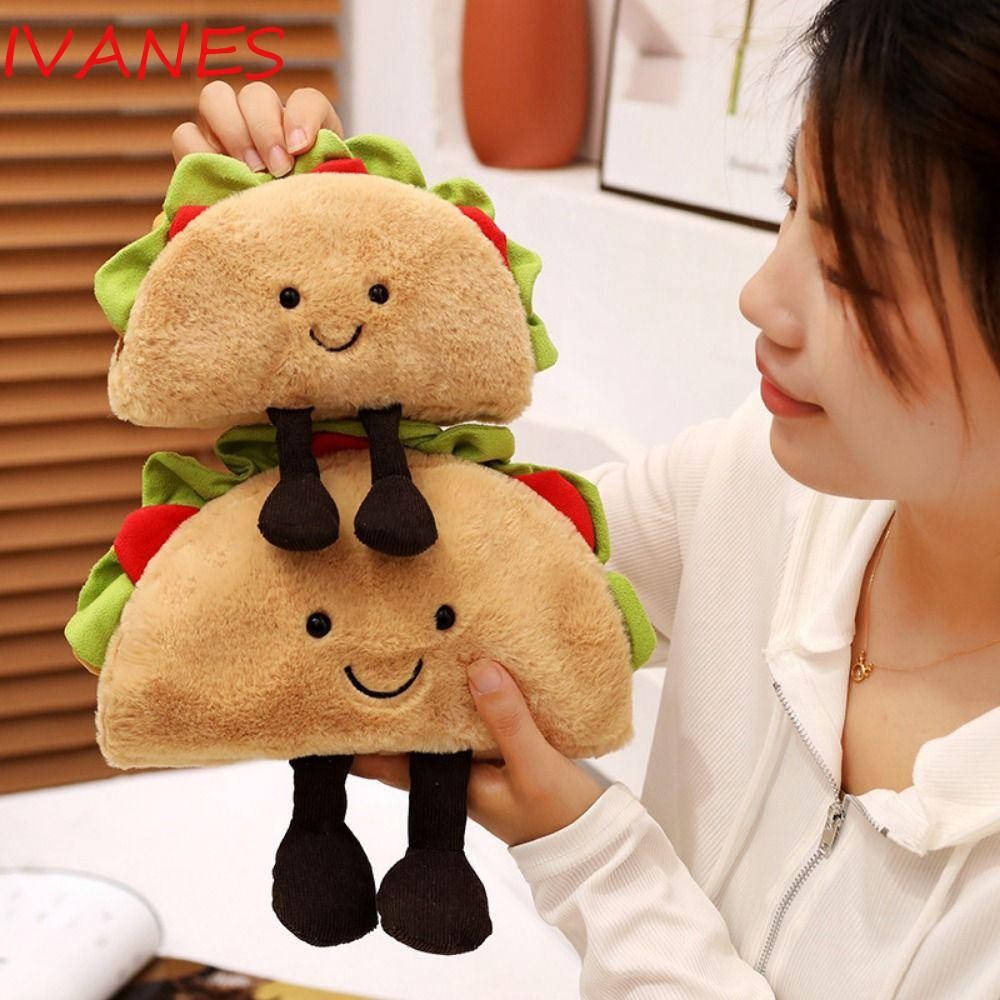 IVANES Mexico Taco Plush Toys, Simulation Lifelike Food Simulation Taco ...