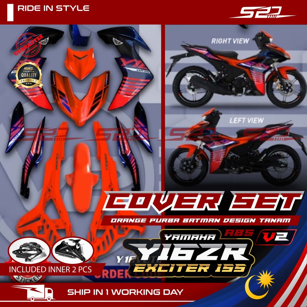 Cover Set VELOZI Y16 V1 Convert To Y16 V2 ABS Orange Purba Batman ...