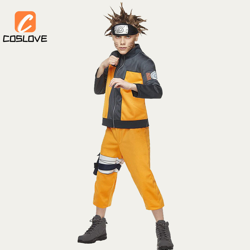 Anime NARUTO Uzumaki Naruto Cosplay Clothing Full Set Costume Suit For ...