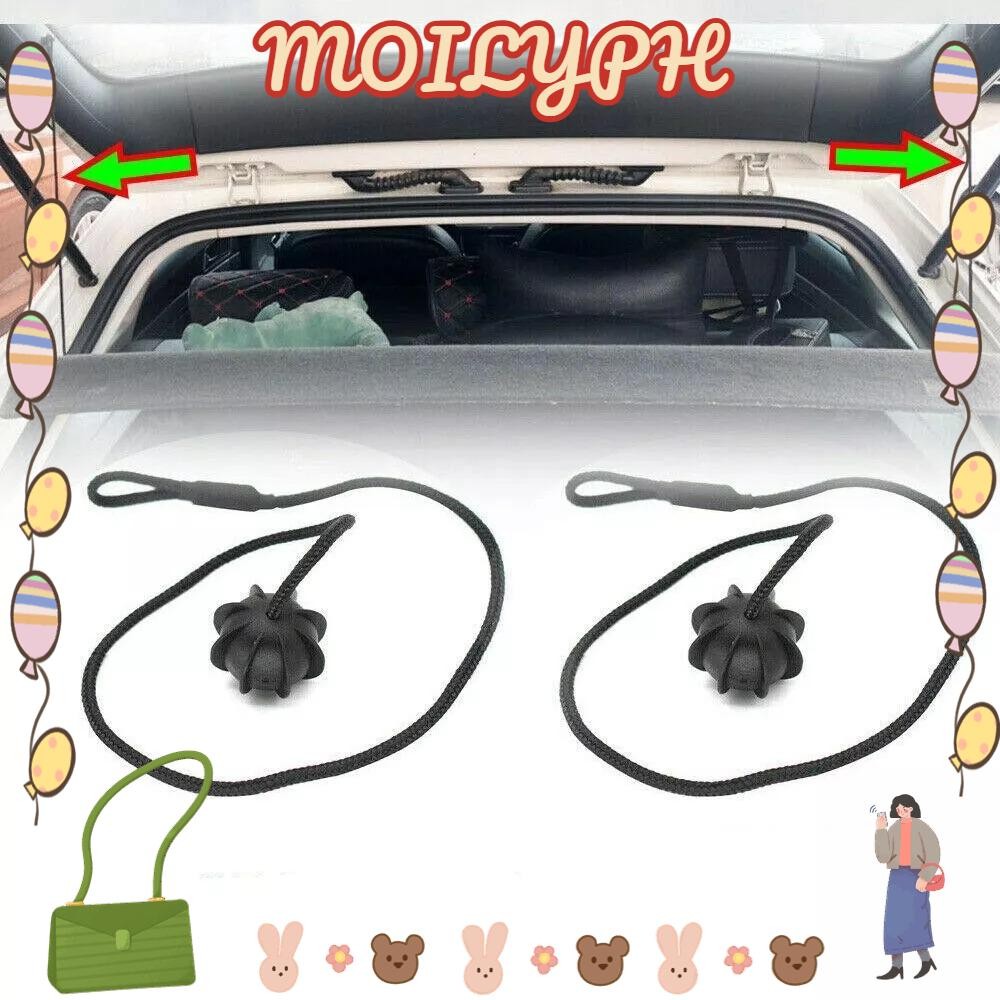 MOILYGOODS 2Pcs Parcel Shelf Strap String Rope, Black Car Accessories ...