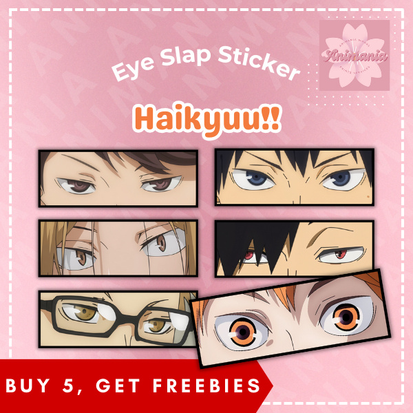 Anime Eye Slap Haikyuu!! Karasuno Characters Waterproof Vinyl Magnetic ...