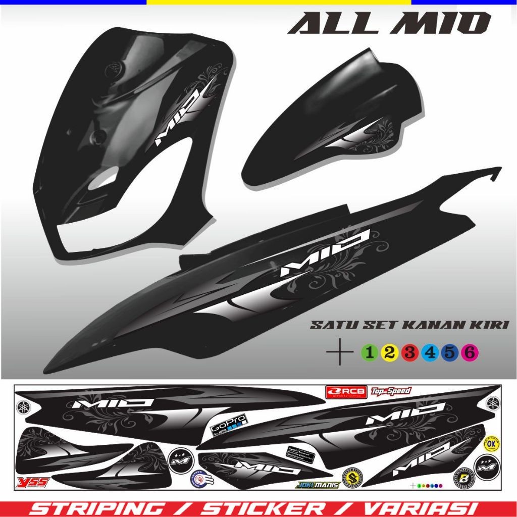 Yamaha MIO SMILE MIO OLD CARBU SPORTI Motorcycle Variation Sticker ...