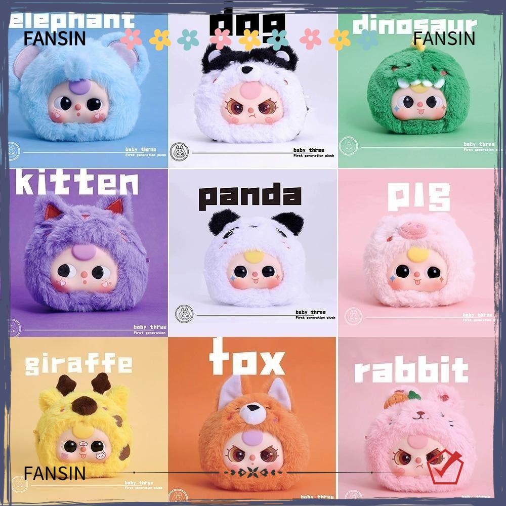 FANSIN Take Me Go Out Plush Zipper Bag, Box Baby Three V1 Animal Party ...