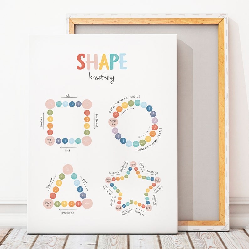 Calming Corner Poster Shape Breathing Poster Counseling Office Decor ...