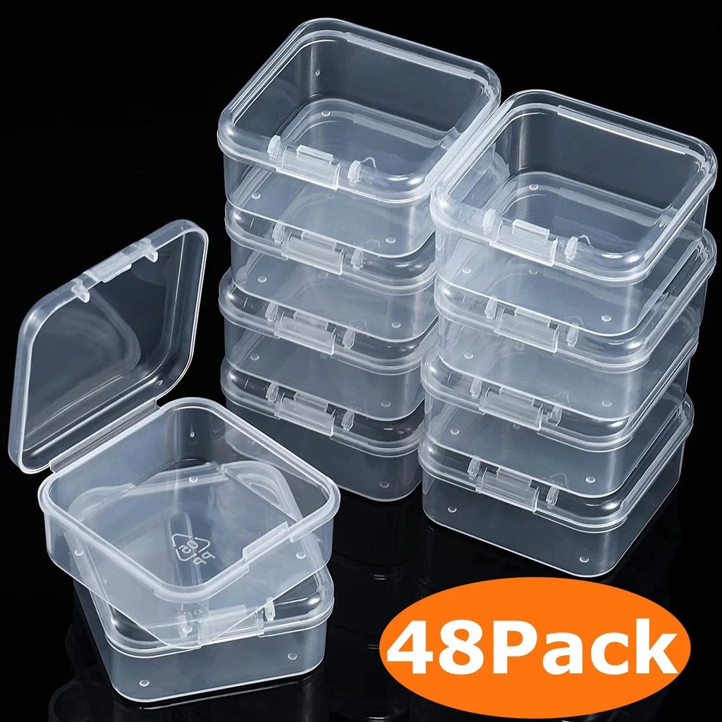 Square Plastic Box High Transparency Box Spare Parts Storage Earplugs ...