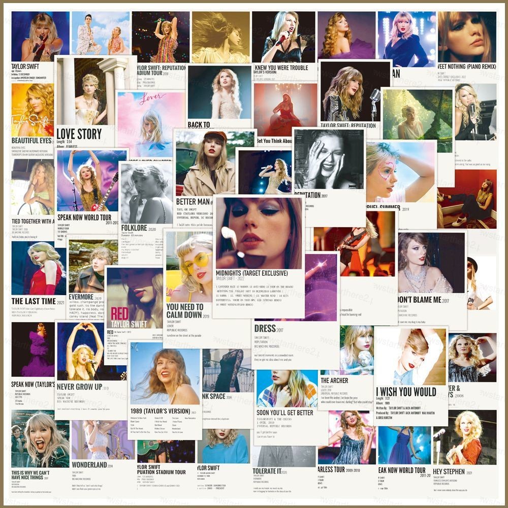 NS2 50PCS/set Taylor Swift poster stickers Skateboard water bottle ...