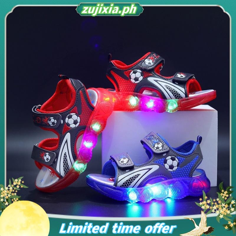 Boys Sandals with Light New Style Children Luminous Beach Shoes 1-6 ...