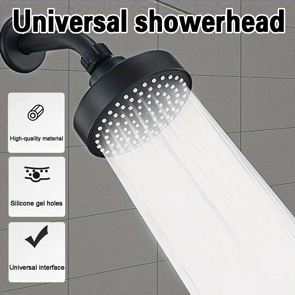 4-Inch Circular Shower Head High Pressure Durable Fixed Showerhead ...