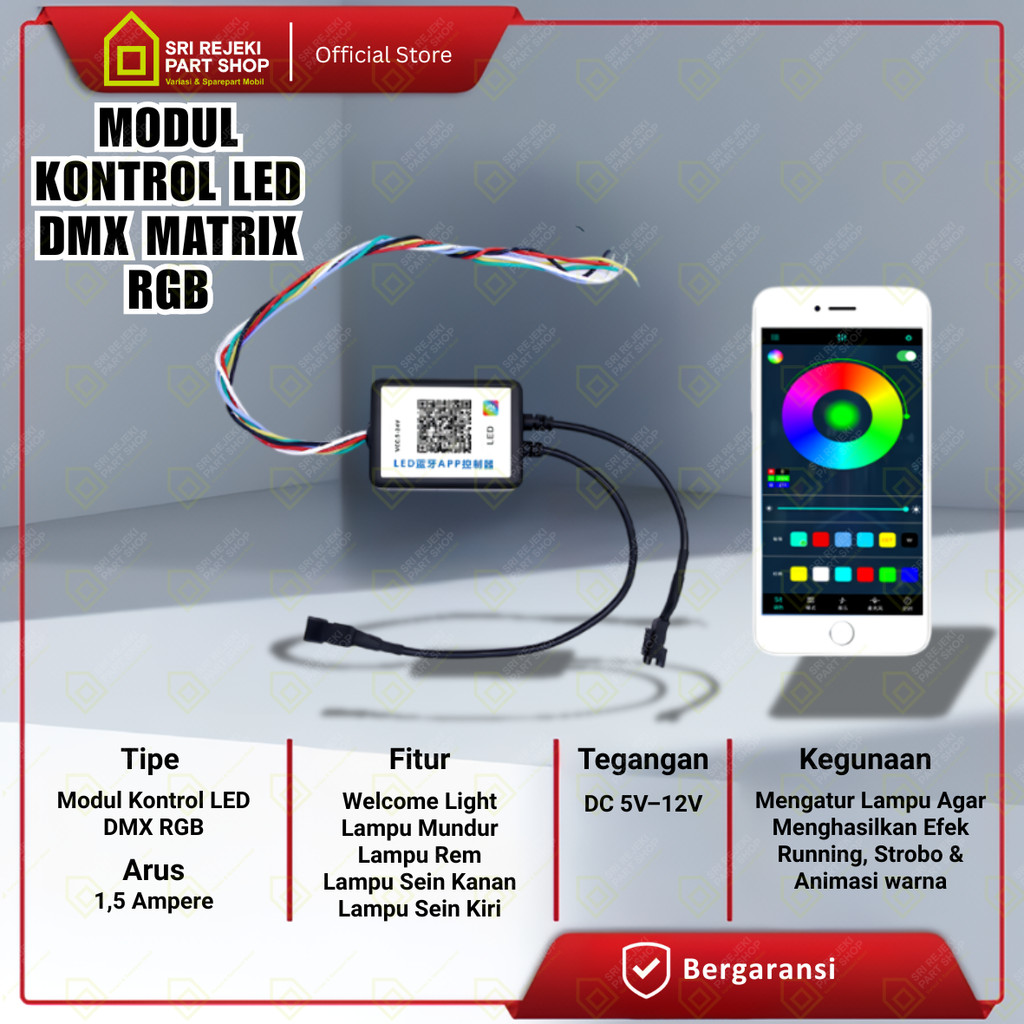 DMX Module Controller Eyebrow Lamp Matrix RGB LED Module Bluetooth App ...