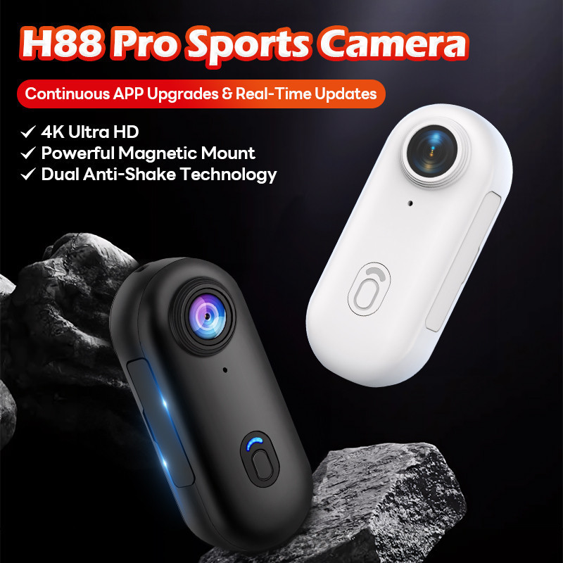 Mini Action Camera 4K/30FPS WiFi Camera Wateroroof Live Portrait Mode ...