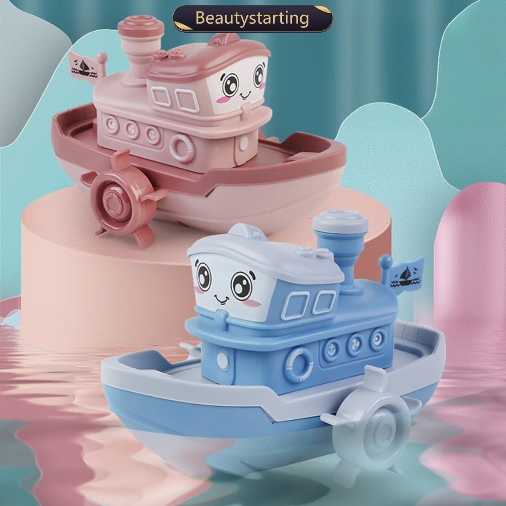 BEAUTYSTARTING Educational Mechanical Bath Boats Set Safe Splash Play ...