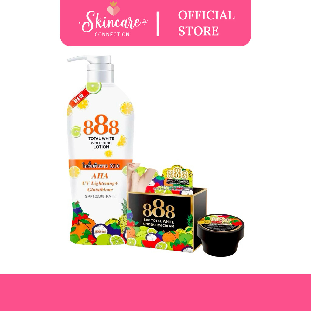 888 Total White Underarm Cream Whitening And 888 Whitening Lotion 500ML ...