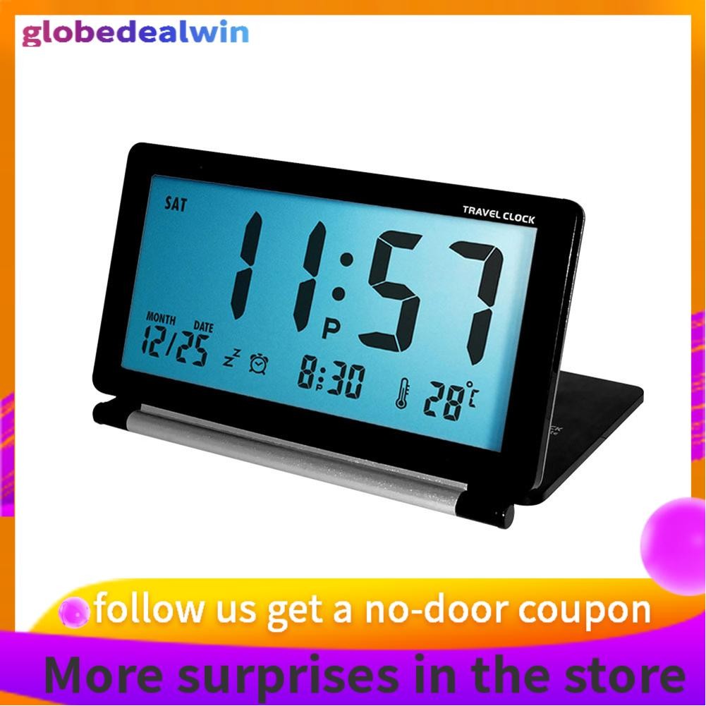 globedealwin-ph Digital Travel Alarm Clock Small Size Clamshell Design ...