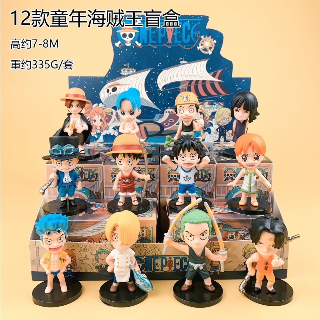 One Piece Blind Box Figure Sabo Luffy Zoro Chopper Sanji Ace Model ...
