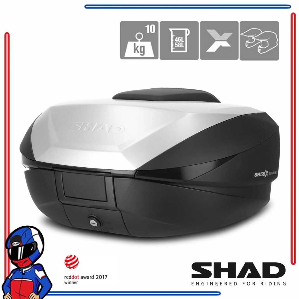 SHAD Motorcycle Box SH59X Black Aluminum | Shopee Philippines
