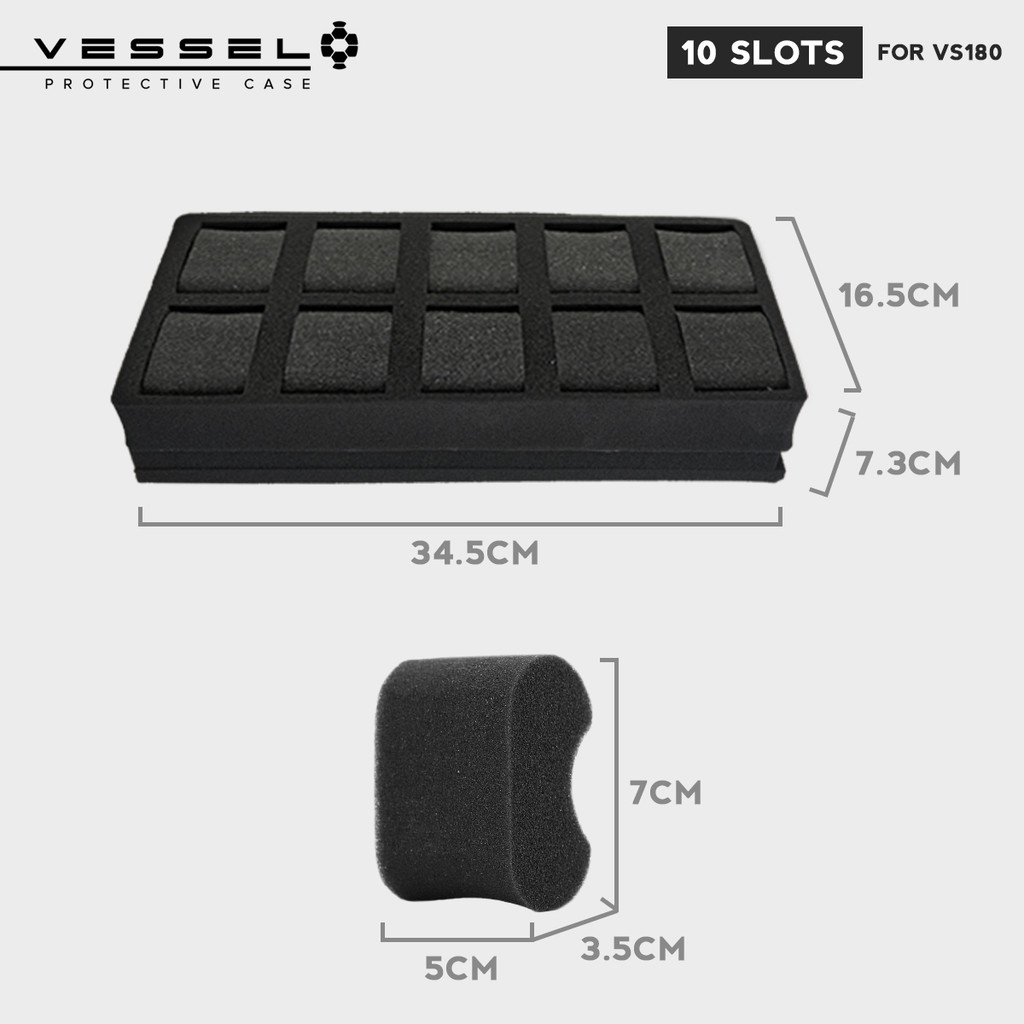 VESSEL Watch Case Organizer Storage Hard Cases with Foam for Watches ...