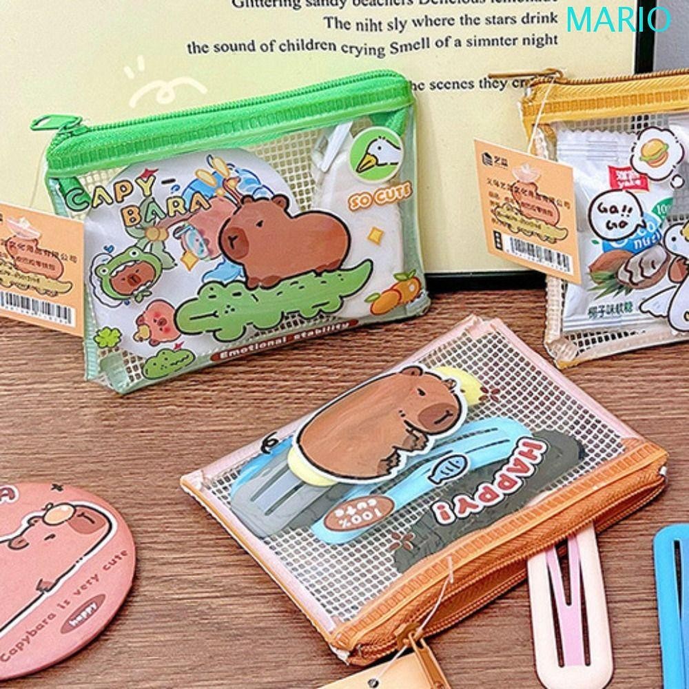 MARIO Capybara Coin Purse Wallet, Zipper Cartoon Capybara Purse Bag ...